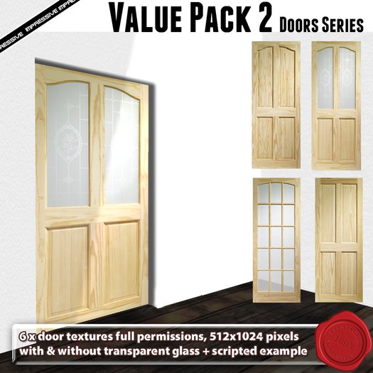 Second Life Marketplace - Value Pack 2 door texture series g2 full ...