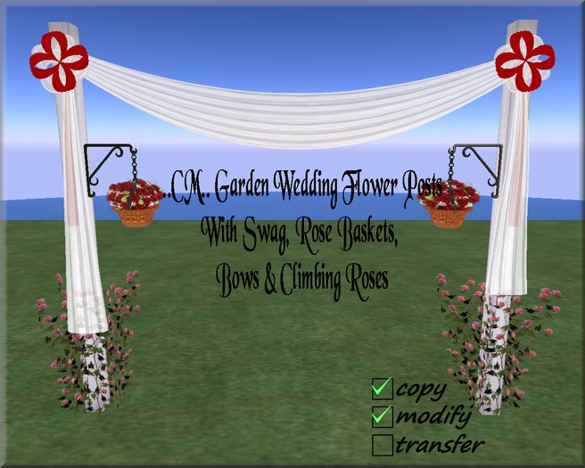Second Life Marketplace - ..CM..Garden Wedding Rose Posts