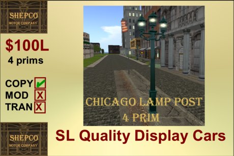 Second Life Marketplace - Shepco Chicago Lamp Post