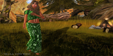 Second Life Marketplace - Pulchritude - Gypsy Boho Dress (Red)