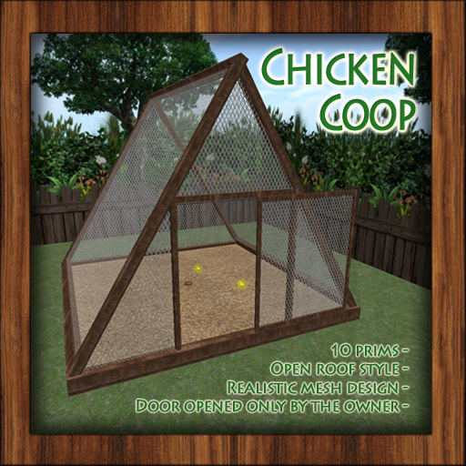 Second Life Marketplace - Pyramid Chicken Coop & Ozimals Hutch T1