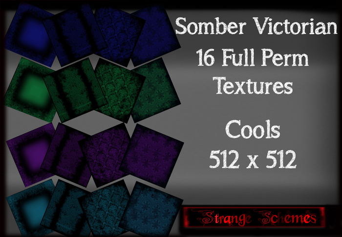 Second Life Marketplace - *Strange Schemes Textures* Somber Victorian Cools