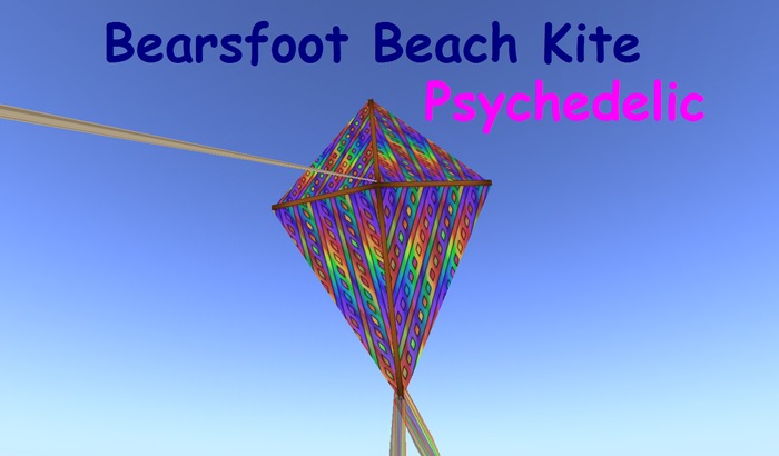 Second Life Marketplace - Bearsfoot Beach Kite - psychedelic