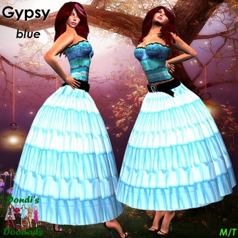 Second Life Marketplace - Dondi's Doodads Blue Gypsy Outfit
