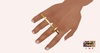 Second Life Marketplace - [7891.] - Wiz Cross Ring - Gold - (W\Resize)