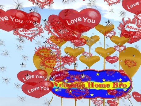 Second Life Marketplace - Welcome Home Bro Banner Balloons Love Miss ...
