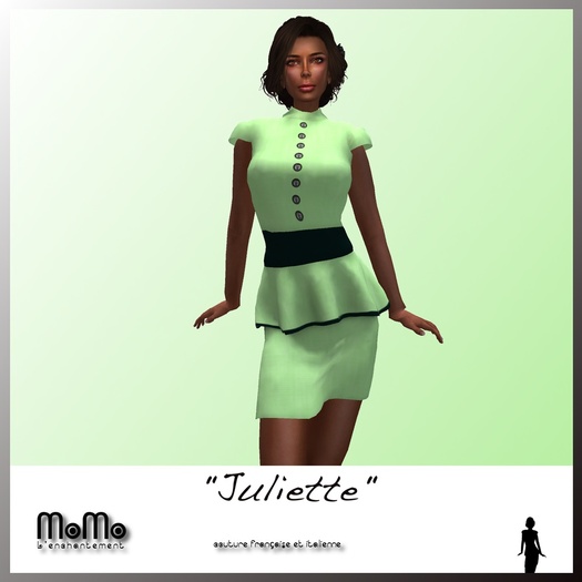Second Life Marketplace - MoMo - Juliette peplum dress (comp. Slink ...