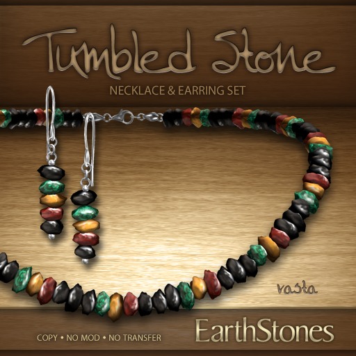Second Life Marketplace - EarthStones Tumbled Stone Jewelry Set - Rasta ...