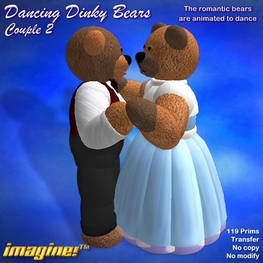 Second Life Marketplace - Imagine! Creations: Dancing Dinky Bears Couple 2