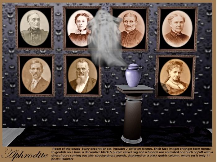 Second Life Marketplace - Halloween decoration set: Ghost frames and ...