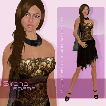Second Life Marketplace - {DagMar Shapes} Sirena Model Shape Realistic ...