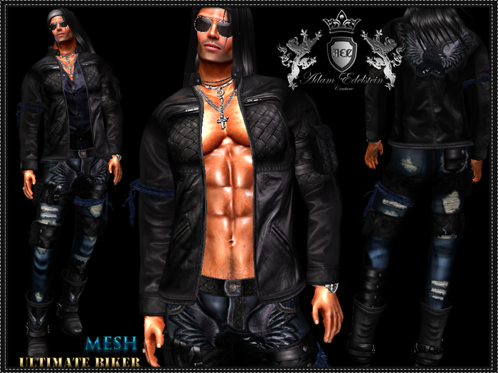 Second Life Marketplace - !AEC! ULTIMATE Biker MESH - Full Outfit