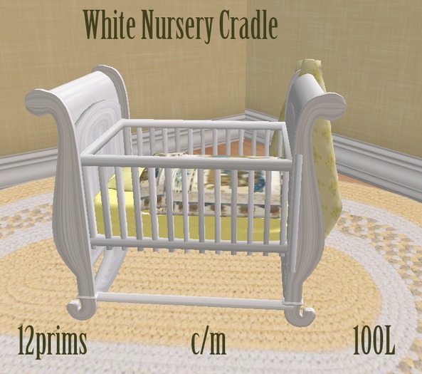 Second Life Marketplace - WHITE NURSERY CRADLE