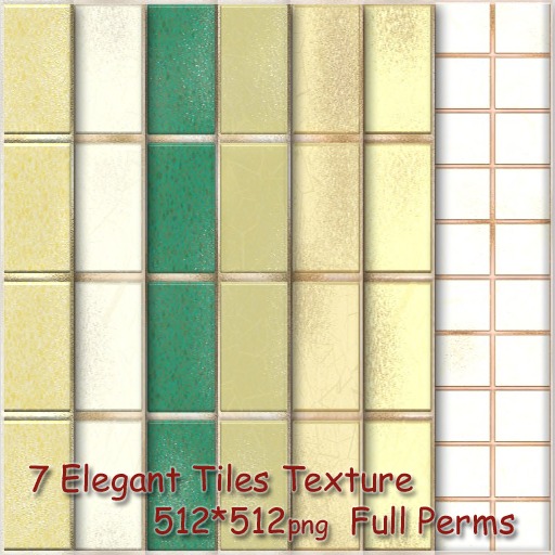 Second Life Marketplace - !BH ~ 7 Elegant Seamless Tiles Texture 512 ...