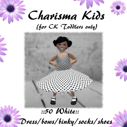 Second Life Marketplace - Charisma Kids ::50 White:: Outfit BOX