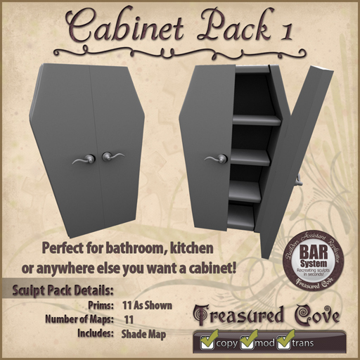 Second Life Marketplace - -TC- Cabinet Pack 1 Clearance Priced