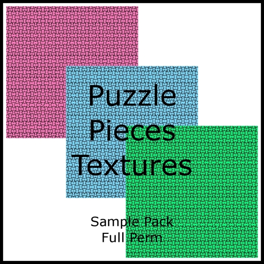 Second Life Marketplace - Eternal Creativity ~ Puzzle Pieces textures ...