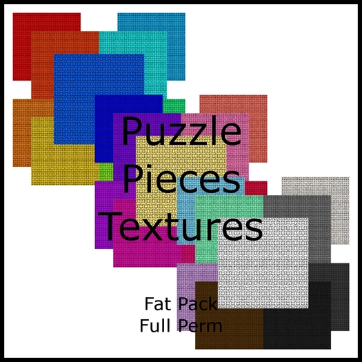 Second Life Marketplace - Eternal Creativity ~ Puzzle Pieces textures ...