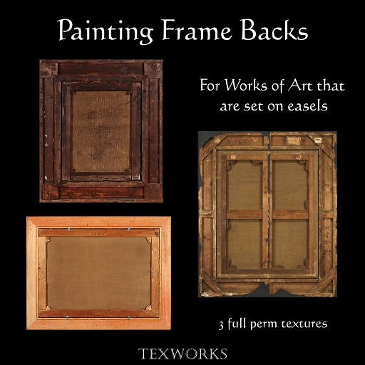 Second Life Marketplace - MD Painting Frame Wooden Backs (Boxed)