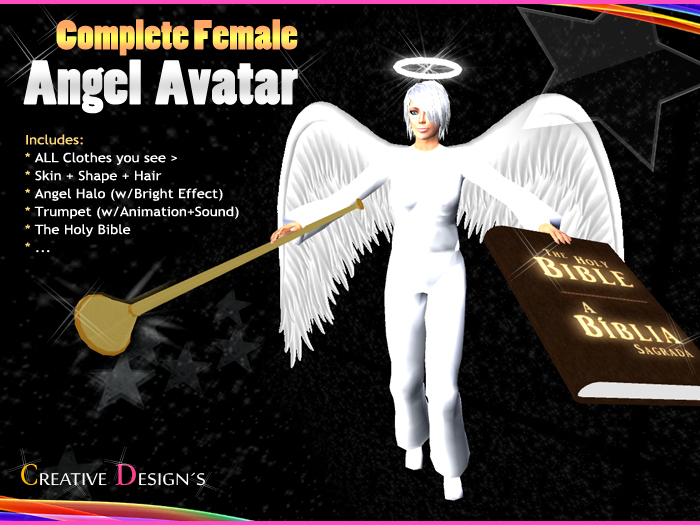 Second Life Marketplace - ::CreaTive DesiGn'S:: 0039 - Complete Angel ...