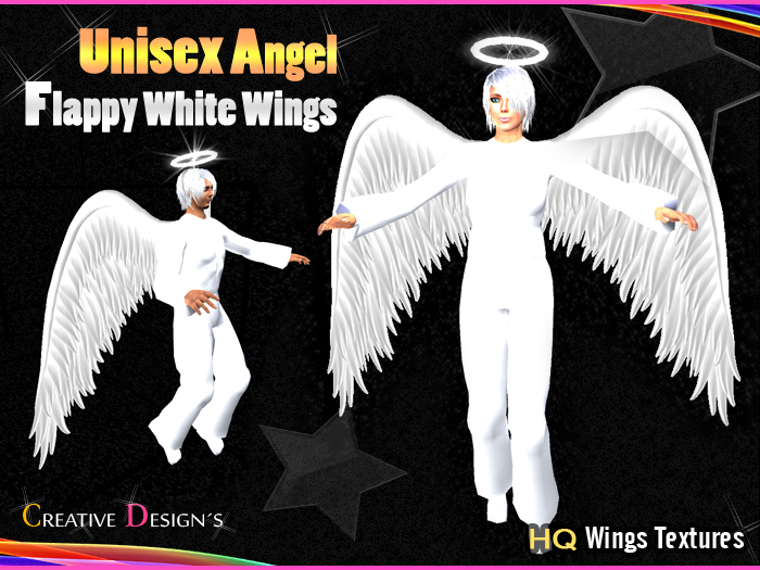 Second Life Marketplace - ::CreaTive DesiGn'S:: 0040 - Unisex Angel ...