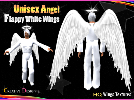 Second Life Marketplace - ::CreaTive DesiGn'S:: 0040 - Unisex Angel ...
