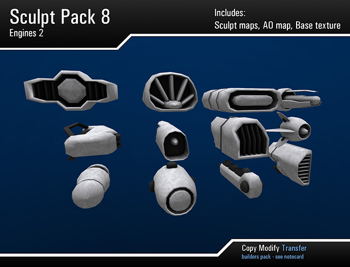 Second Life Marketplace - Sculpt Pack 8: Engines 2