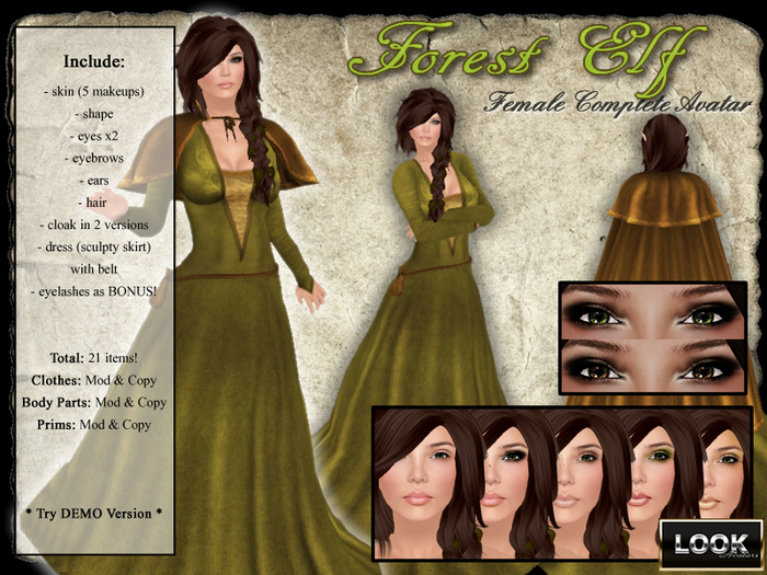 Second Life Marketplace - [LOOK] Forest Elf Avatar (complete female)