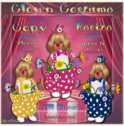 Second Life Marketplace - {PiP} Clown Costume Yellow