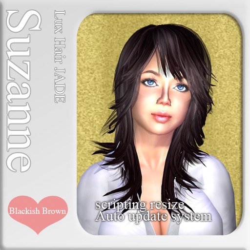 Second Life Marketplace - JADE hair "Suzanne" Blackish Brown