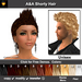 Second Life Marketplace - A&A Shorty Hair 11 Colors Value Pack. Short ...