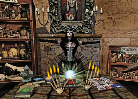 Second Life Marketplace - The Witches Corner-Halloween table set for ...