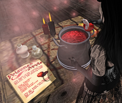 Second Life Marketplace - The Witches Corner-Halloween table set for ...