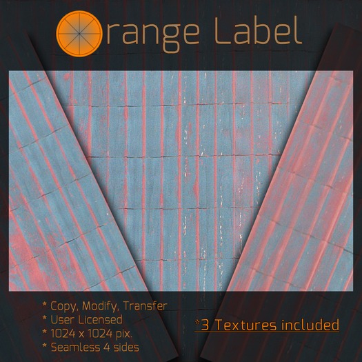 Second Life Marketplace - [ OL ] Roof Tiles Grey Red (1024 x 1024)