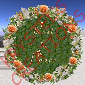 Second Life Marketplace - W19 In Loving Memory Rest in Peace Wreath ...