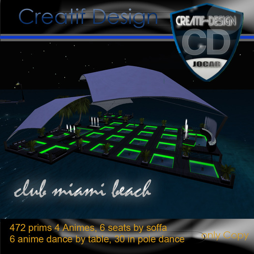 Second Life Marketplace - Cub miami beach complet club, bar, light ...