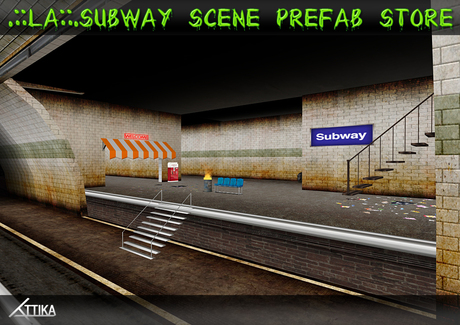 Second Life Marketplace - .::LA::.Subway Scene Prefab Store