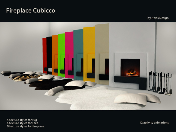 Second Life Marketplace - Fireplace - Cubicco by Abiss - PG - package