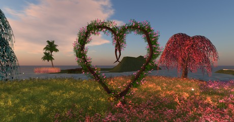 Second Life Marketplace - Heart flower tree & tunnel - would make a ...