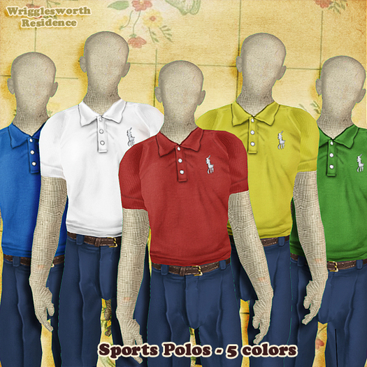 Second Life Marketplace - (W) Sports Polos - 5 colors