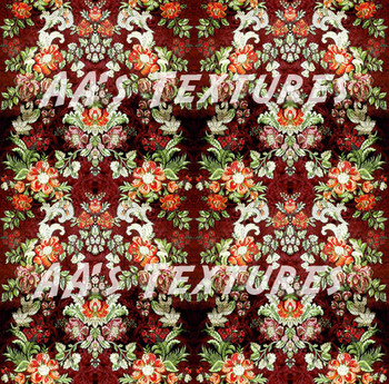 Second Life Marketplace - Red Flower Brocade Textures