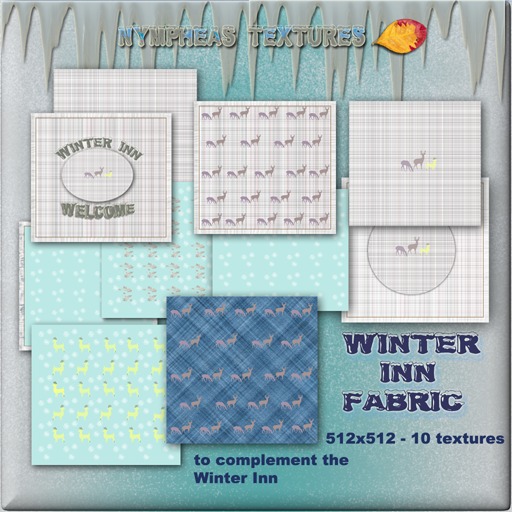 Second Life Marketplace - ##Nympheas Textures - Winter Inn Fabric