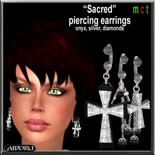 Second Life Marketplace - AIDORU sacred earrings for her