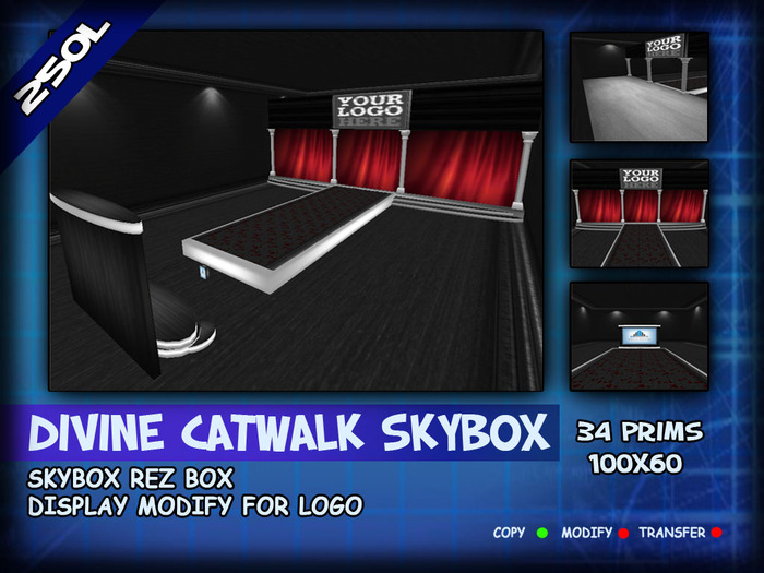 Second Life Marketplace - *TD* Divine Catwalk Skybox