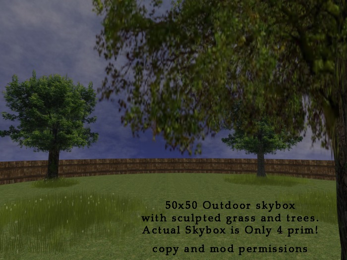 Second Life Marketplace - Sky box Outdoor / garden style skybox with ...