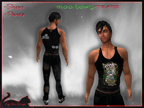 Second Life Marketplace - *SY* black muscular male outfit [Nr. 1042 Parcel]