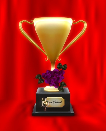 Second Life Marketplace - Best Friend Trophy - PURPLE ROSES (Boxed)