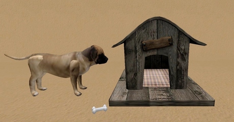 Second Life Marketplace - DOG HOUSE & MASTIFF DOG