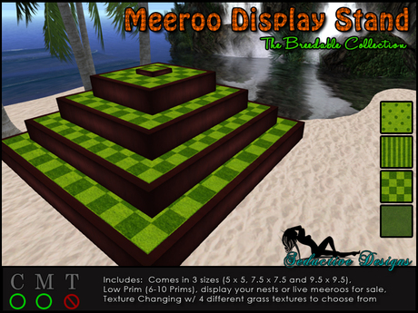 Second Life Marketplace - Meeroo Display Stand / Stall with Texture ...