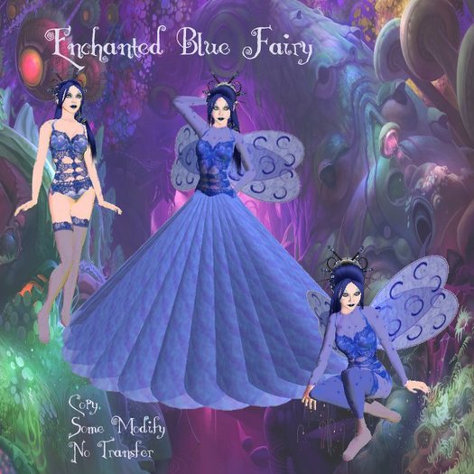 Second Life Marketplace - Enchanted Blue Fairy - Fairy outfit